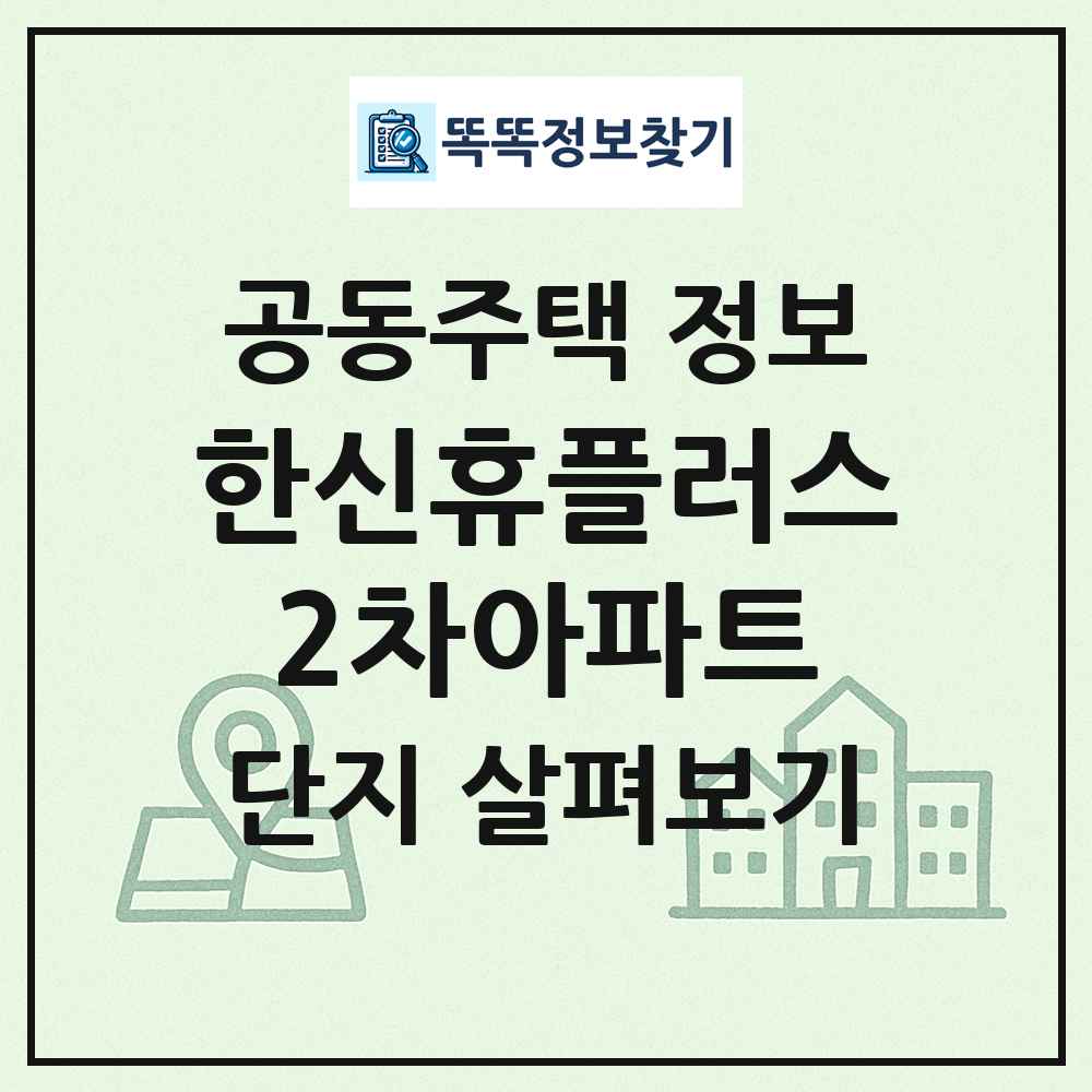 한신휴플러스2차아파트 최신 공동주택 정보 똑똑정보찾기